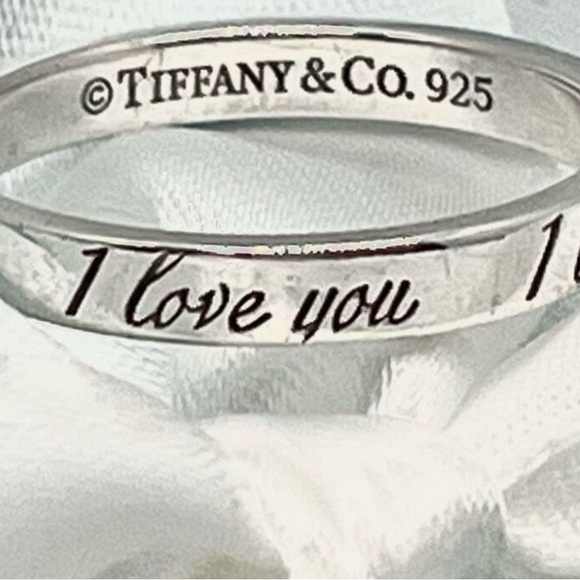 Tiffany & Co. | Jewelry | Tiffany Co Silver Love Message Ring | Poshmark